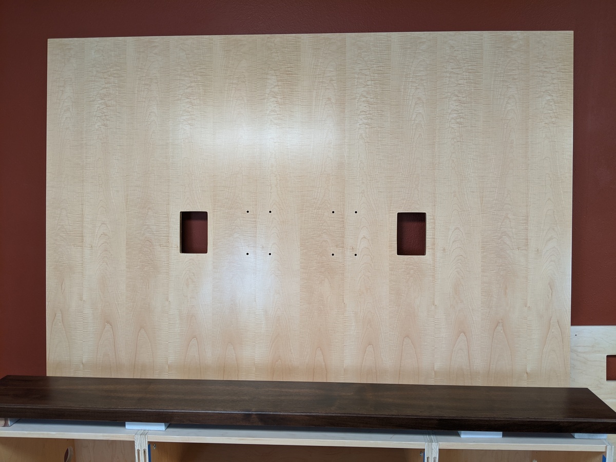 Work in progress – Wall Media Unit – Syzygy Woodworks