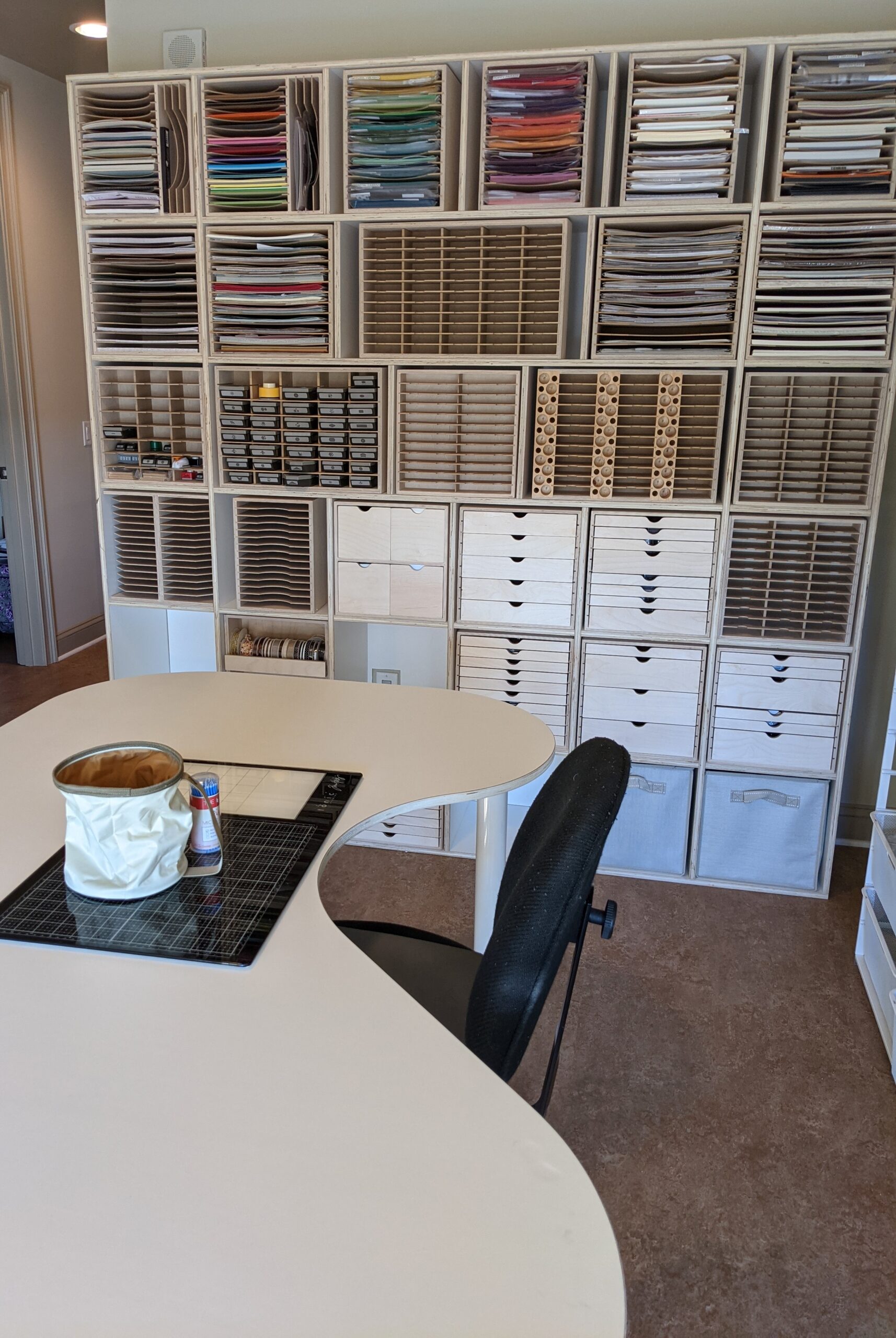 Craft room organizer and desktop – Syzygy Woodworks