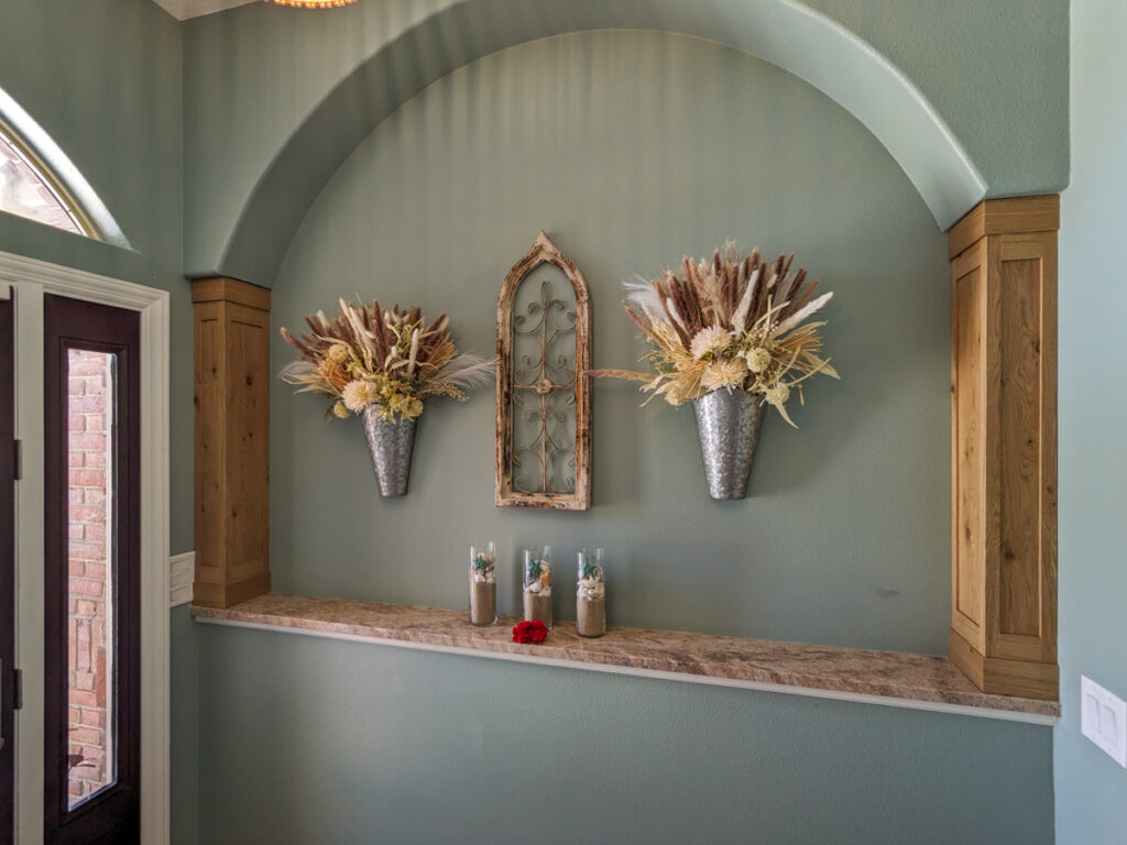 Rustic White Oak Trimwork & Custom Cabinetry – Entryway & Dining Area ...